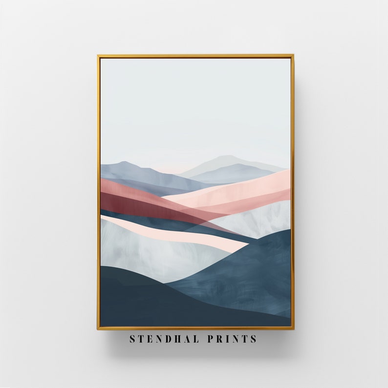 Digital Print "the Eternal Mountains" | Abstract Landscape Art | Home ...