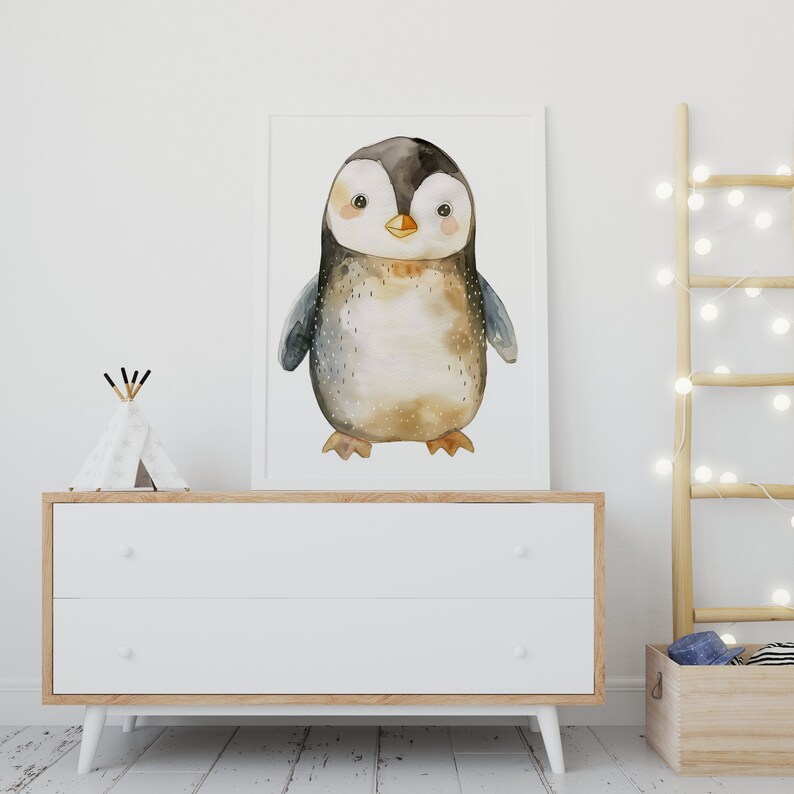 Adorable Nursery Decor "penguin's Play" Watercolor Art | Antarctic ...
