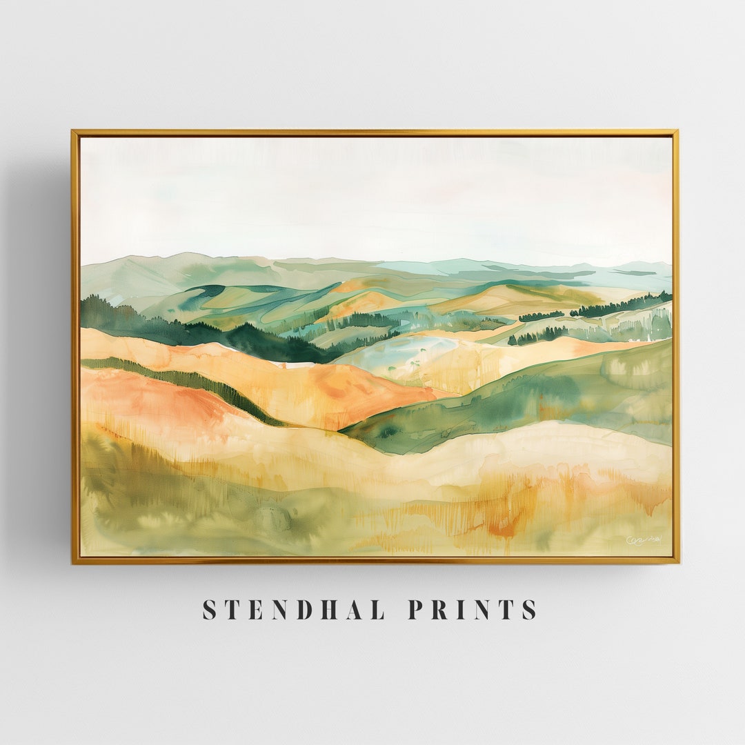 Watercolor Horizon Landscape Art | "watercolor Horizons" | Abstract ...