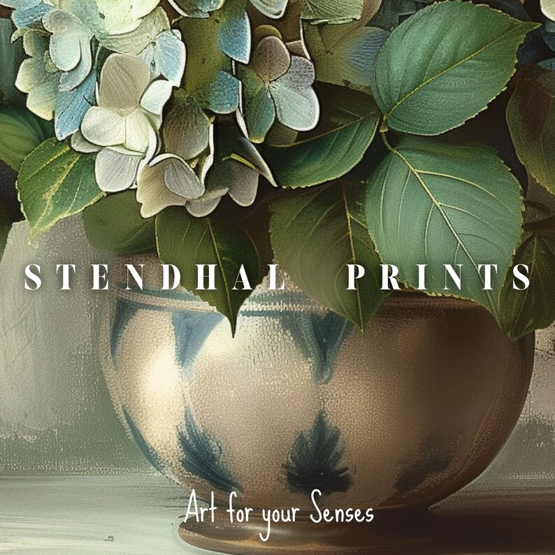 Vintage-inspired Floral Digital Download "hydrangea’s Hue" Art Print ...