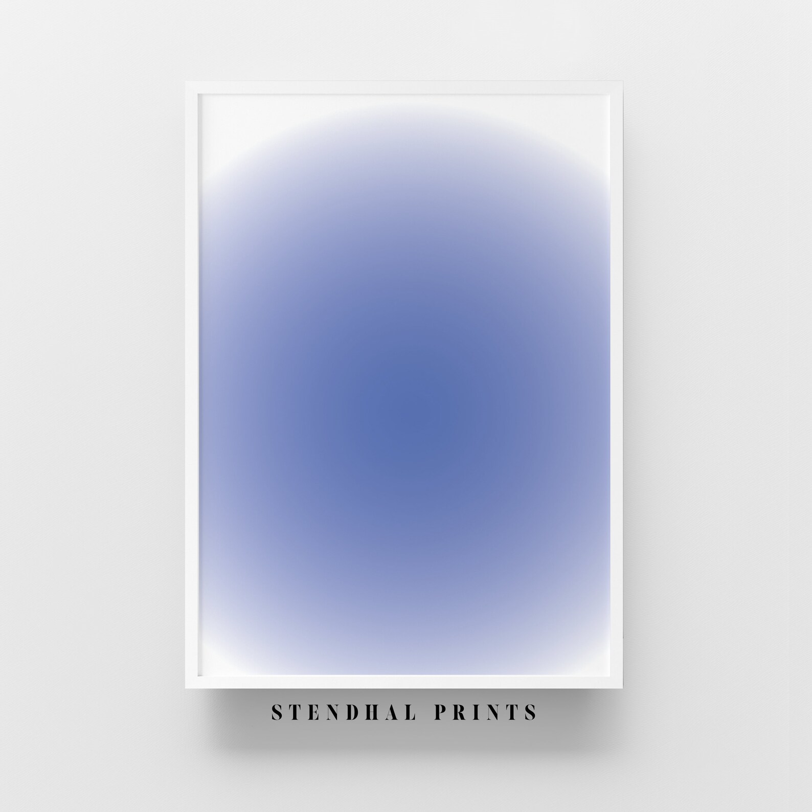 Gradient Blue Serenity Soothing Digital Wall Art Calm Blue Tones ...