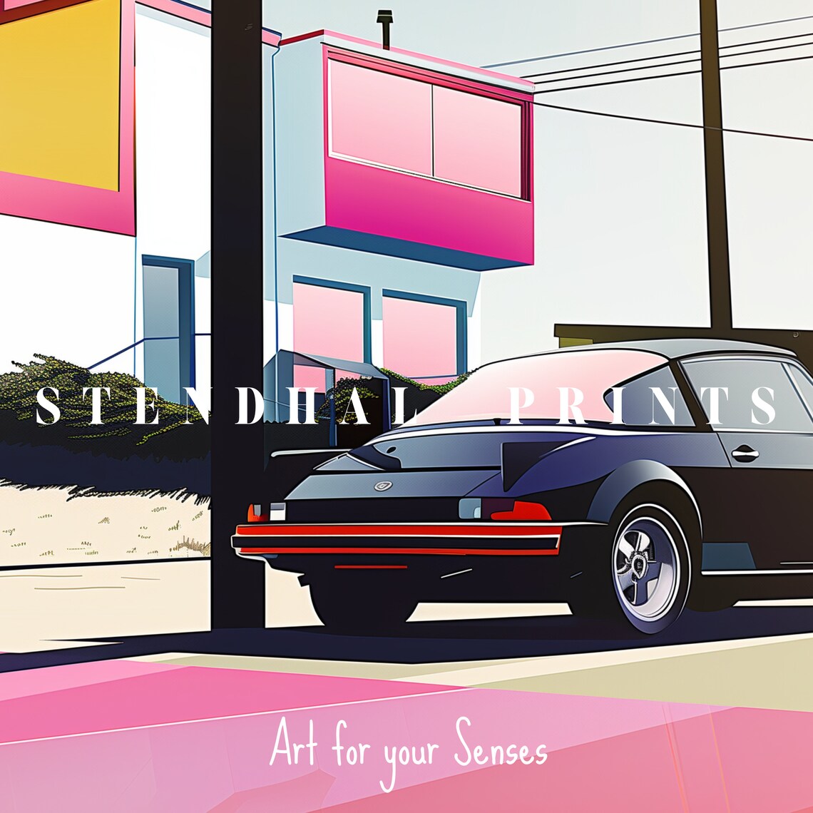 Modern Drive Art Print "modern Drive" Urban Landscape | Contemporary ...