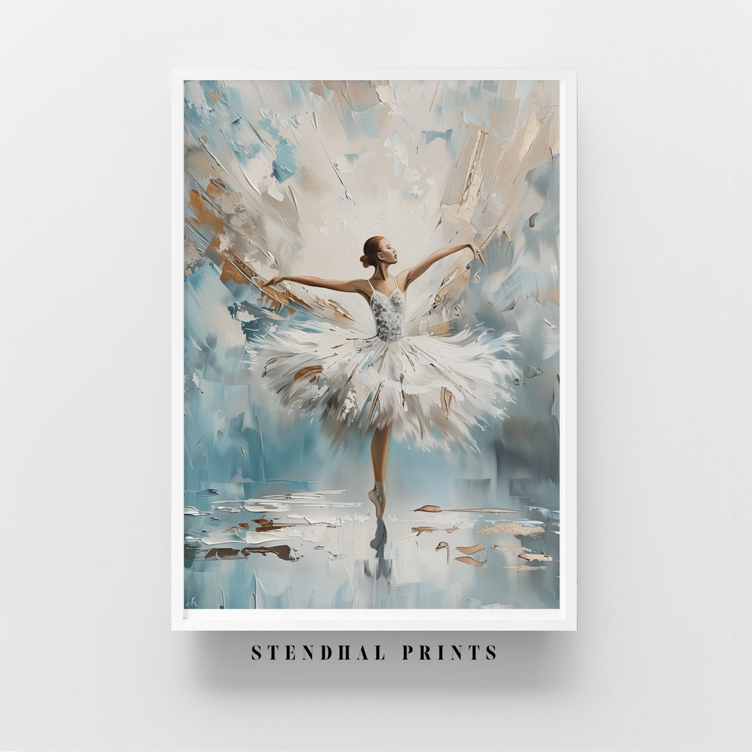 Graceful Ballerina Print "ethereal Dance" Ballet Art Print | Modern ...