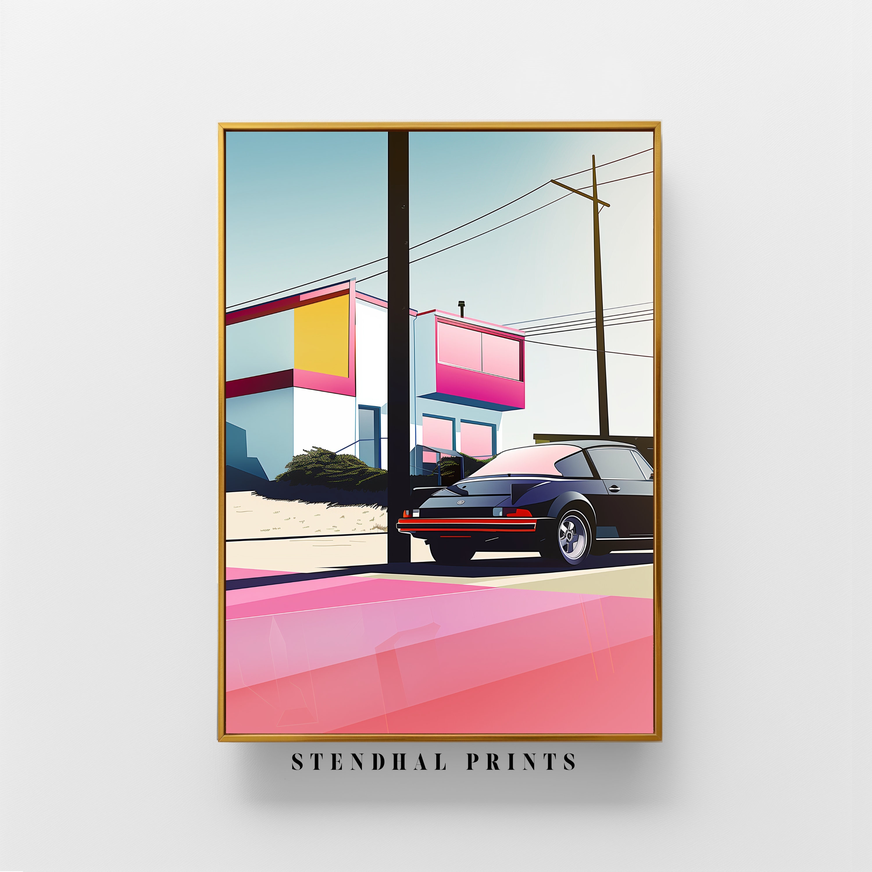 Modern Drive Art Print "modern Drive" Urban Landscape | Contemporary ...