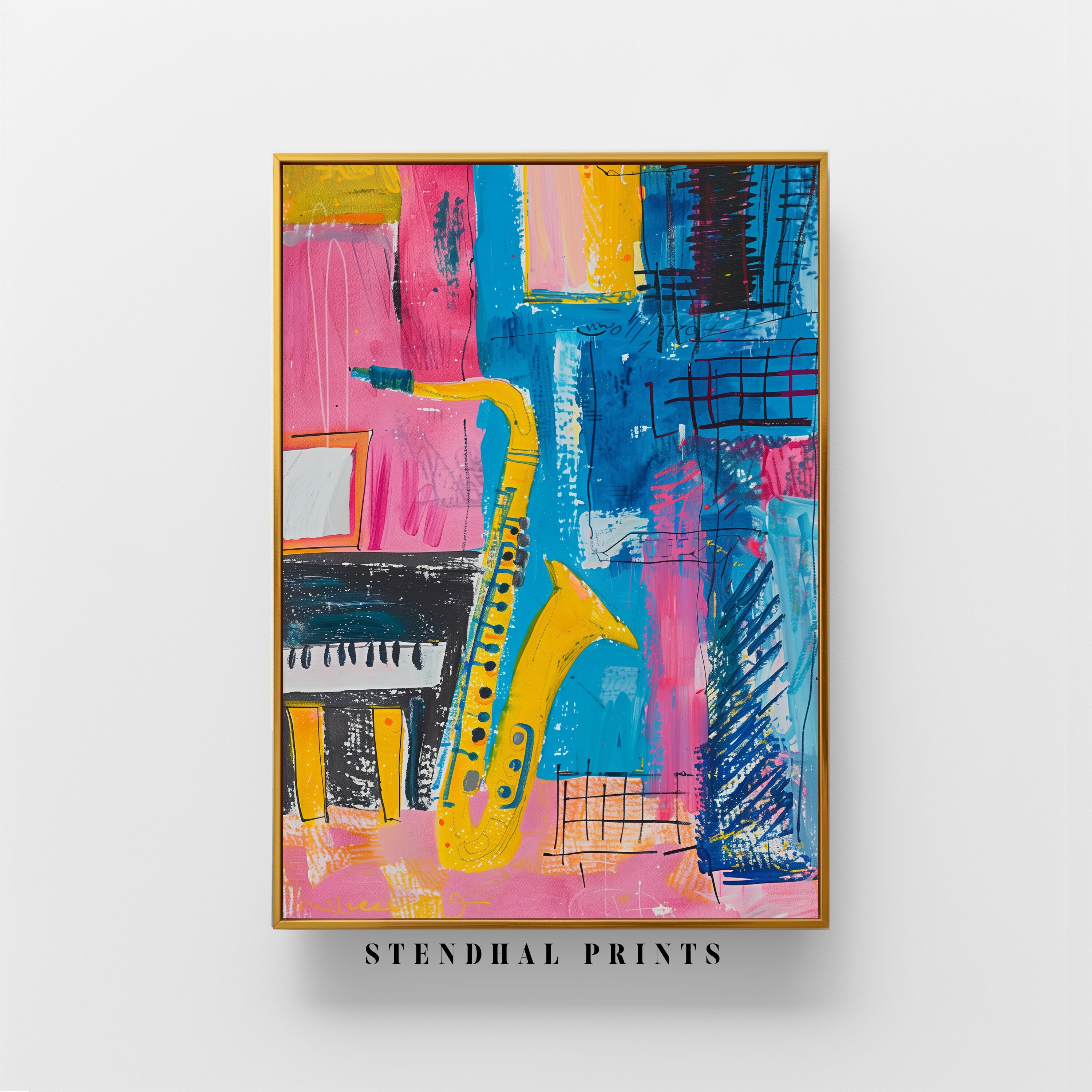 Vibrant Abstract Music Art "jubilant Symphony in Pink" | Lively ...