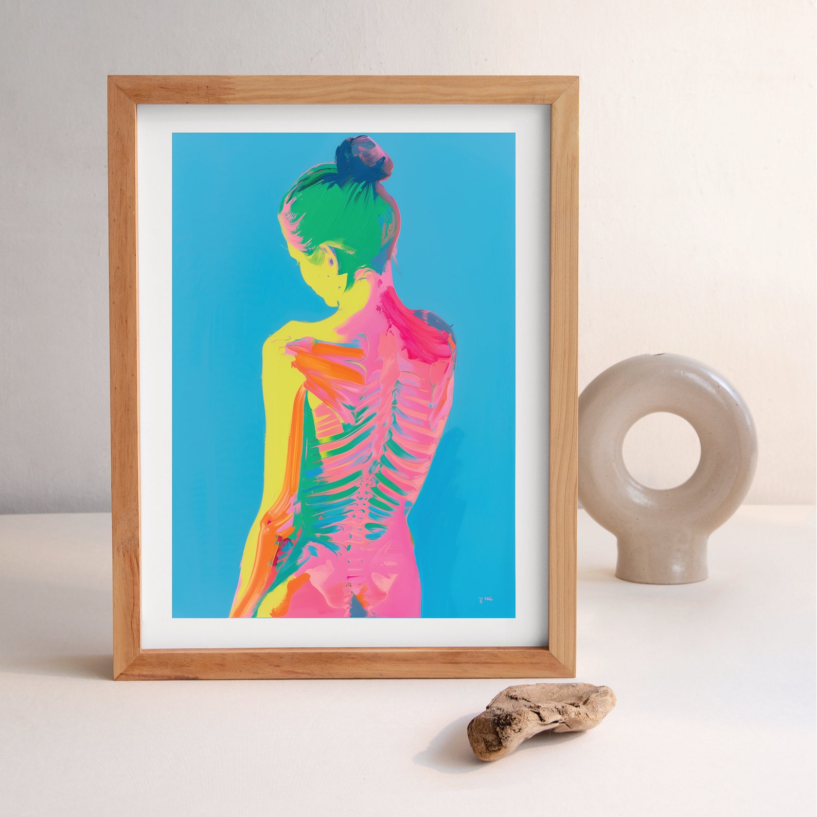 Modern Pop Art Decor | Contemporary Body Art "colorful Anatomy ...
