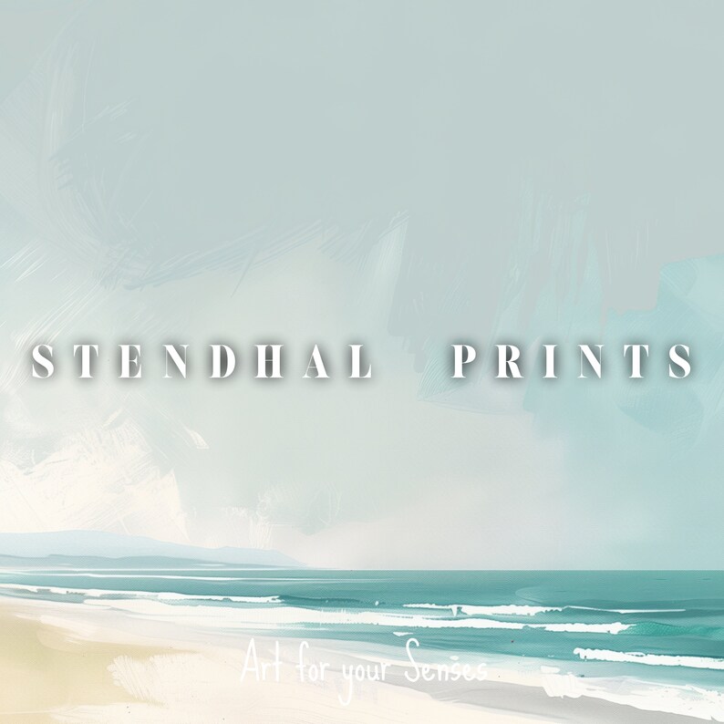 Soft Coastal Landscape Print "serenity Shores" Abstract Beach Art ...