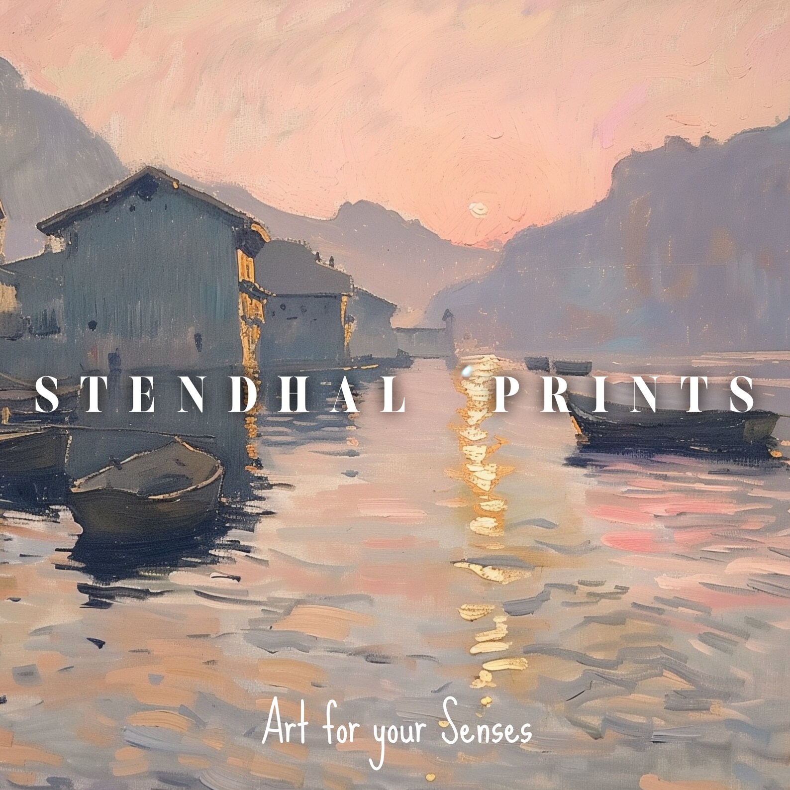 Peaceful Water Reflection Art | "lake Twilight" Serene Lakeside ...