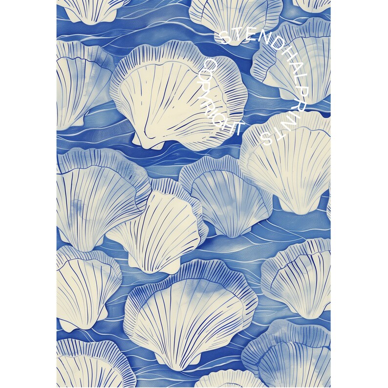 Nautical Art "shell Symphony" Digital Print | Coastal Wall Art Beach ...