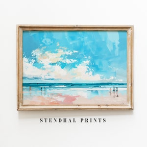 Bright Coastal Decor "spring Song" Beach Scene | Impressionist Seaside ...