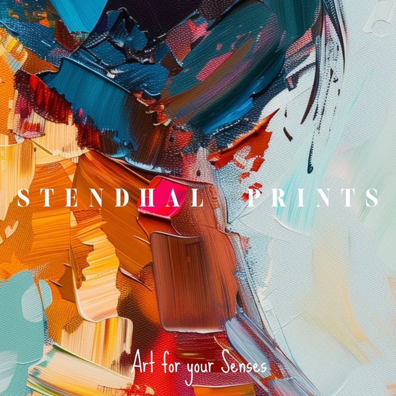 Lively Abstract Brushstroke Art "melody of Hues" | Colorful Home Decor ...