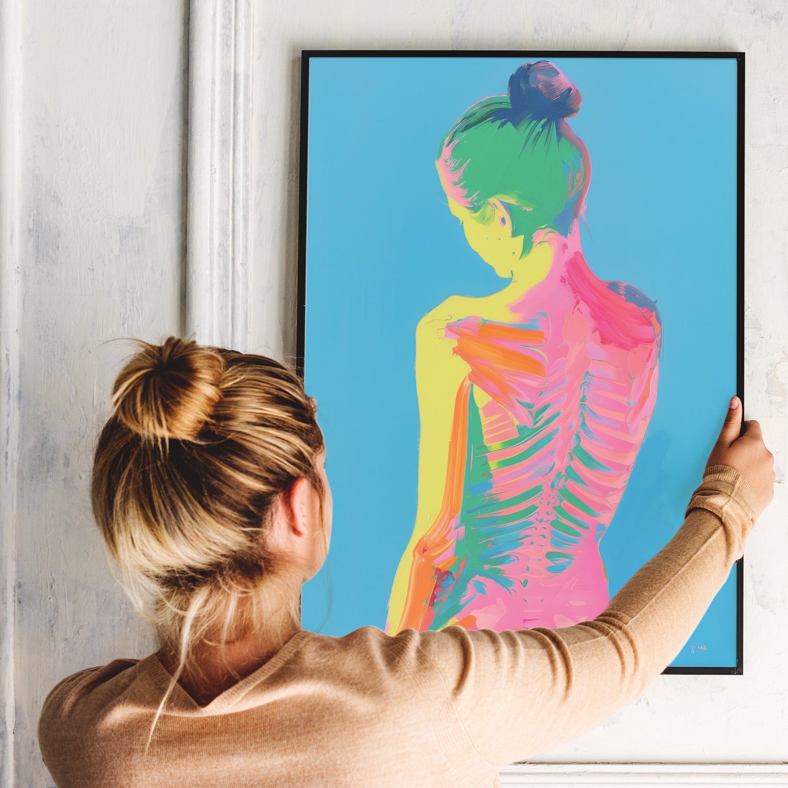 Modern Pop Art Decor | Contemporary Body Art "colorful Anatomy ...