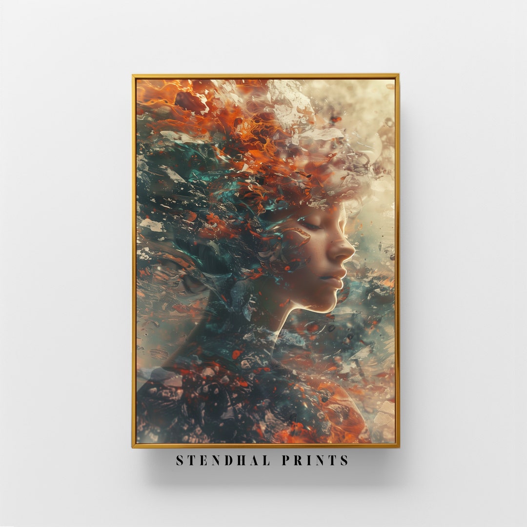Ephemeral Dreams Art "sunlit Flight" Abstract Elemental Portrait | Fire ...