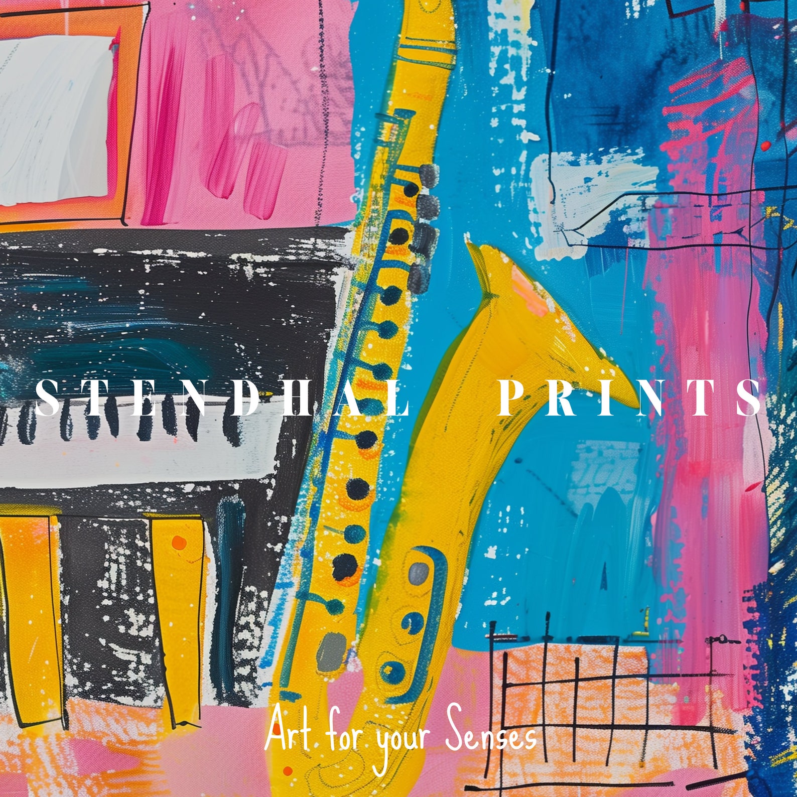 Vibrant Abstract Music Art "jubilant Symphony in Pink" | Lively ...