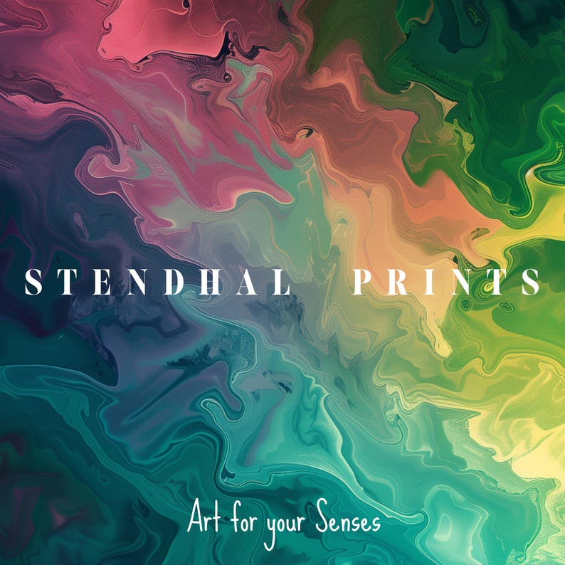 Fluid Harmony Abstract Art Print | Colorful Flowing Painting | Modern ...