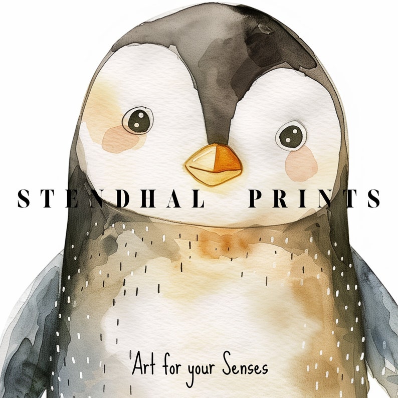 Adorable Nursery Decor "penguin's Play" Watercolor Art | Antarctic ...