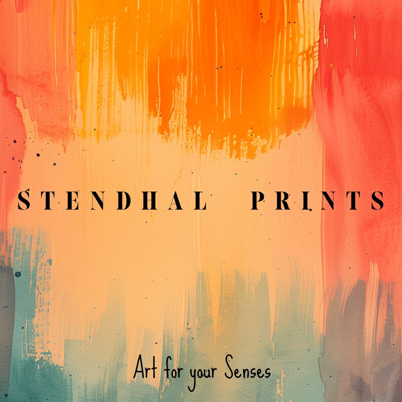 Vibrant Sunset Watercolor Print | "fiery Horizon" Abstract Art | Modern ...