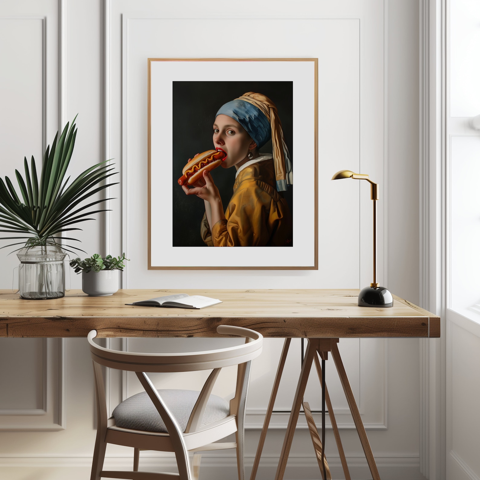Girl With a Hotdog Digital Print "fast Food Iconography" | Classic Art ...