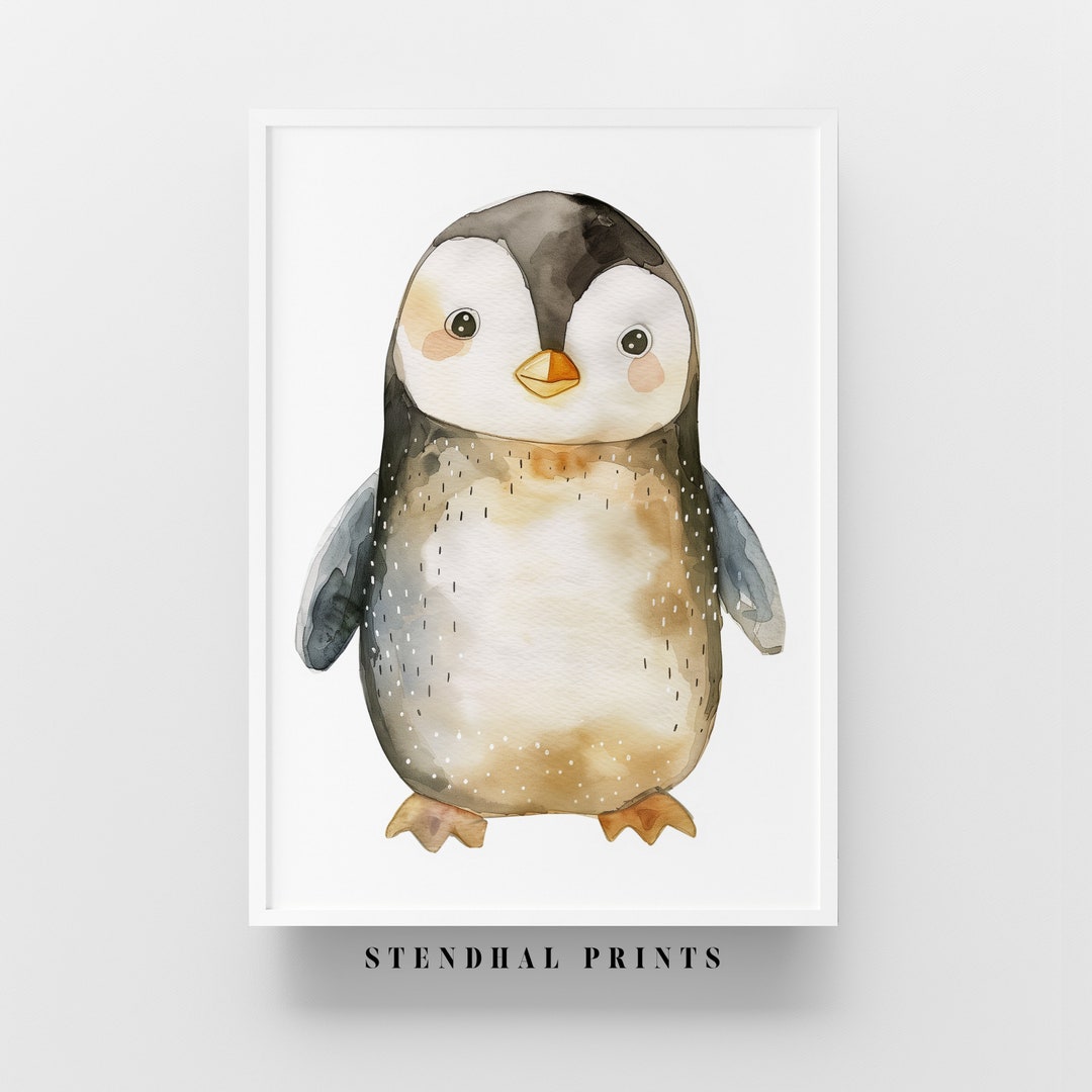 Adorable Nursery Decor "penguin's Play" Watercolor Art | Antarctic ...