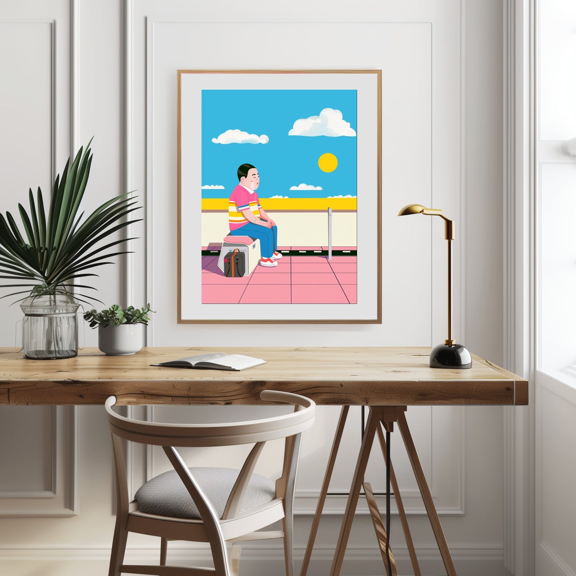 Warm Afternoon Calm "sunny Solitude" Reflection Art | Serene Quiet Time ...