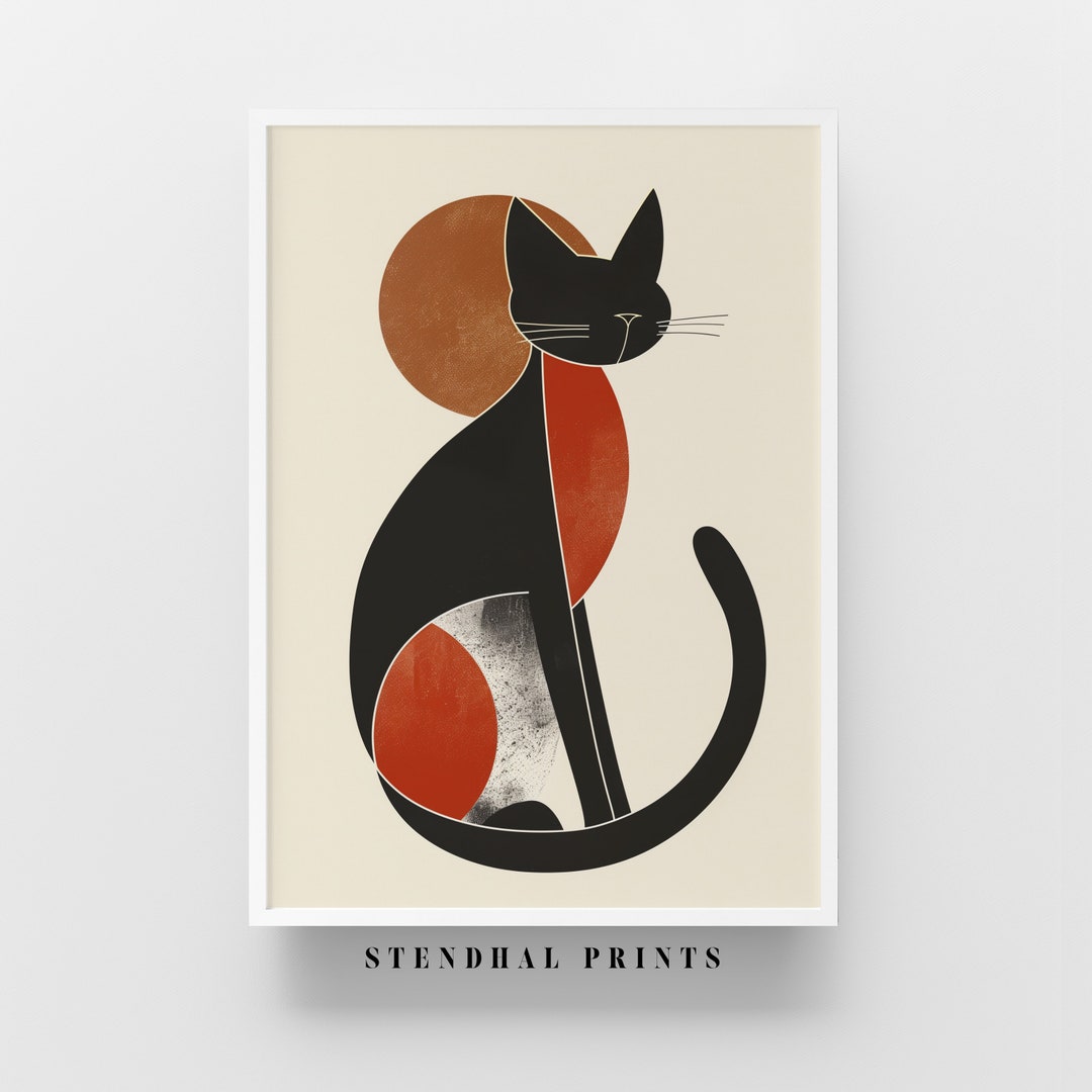 Modern Cat Art Print 