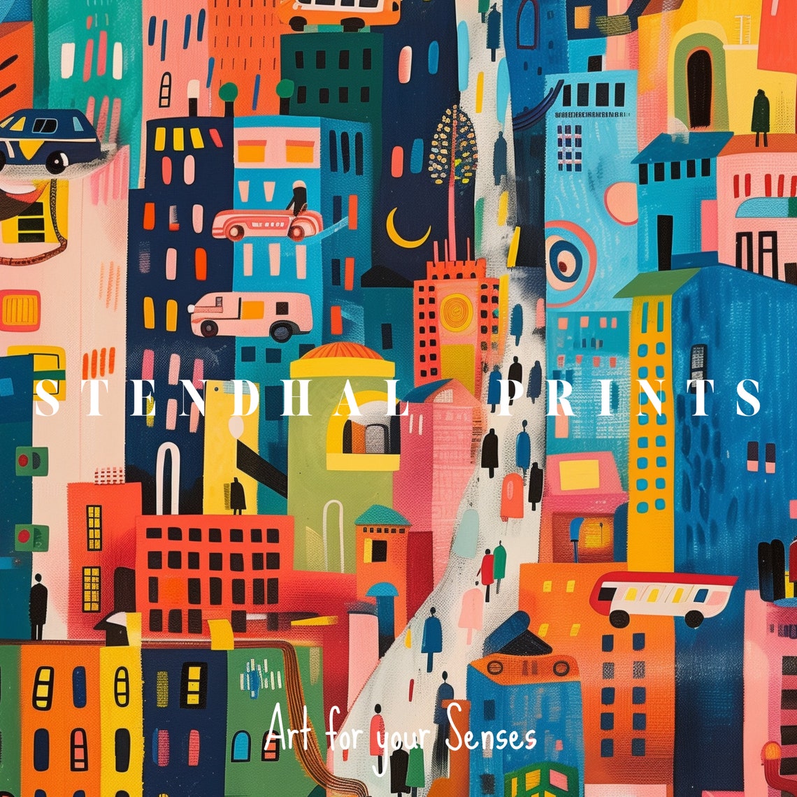 Art Print "urban Patchwork" Cityscape Digital Download | Playful ...