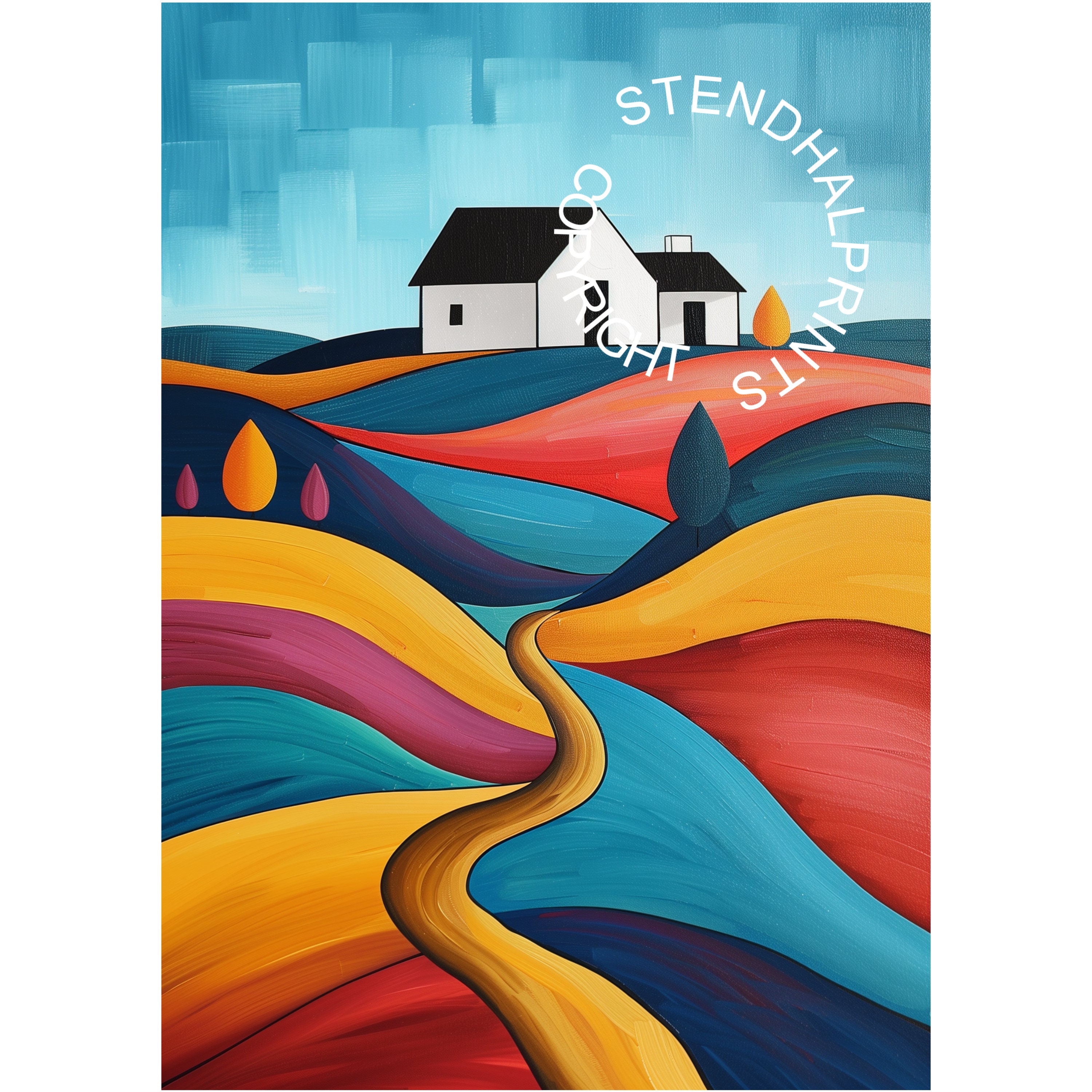 Abstract Countryside Digital Art "the Path to Solitude" | Instant ...