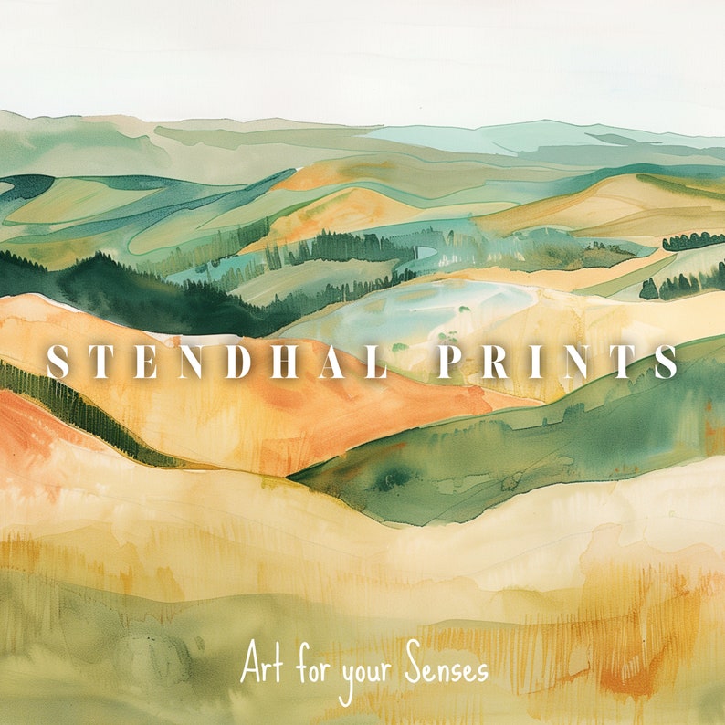Watercolor Horizon Landscape Art | "watercolor Horizons" | Abstract ...