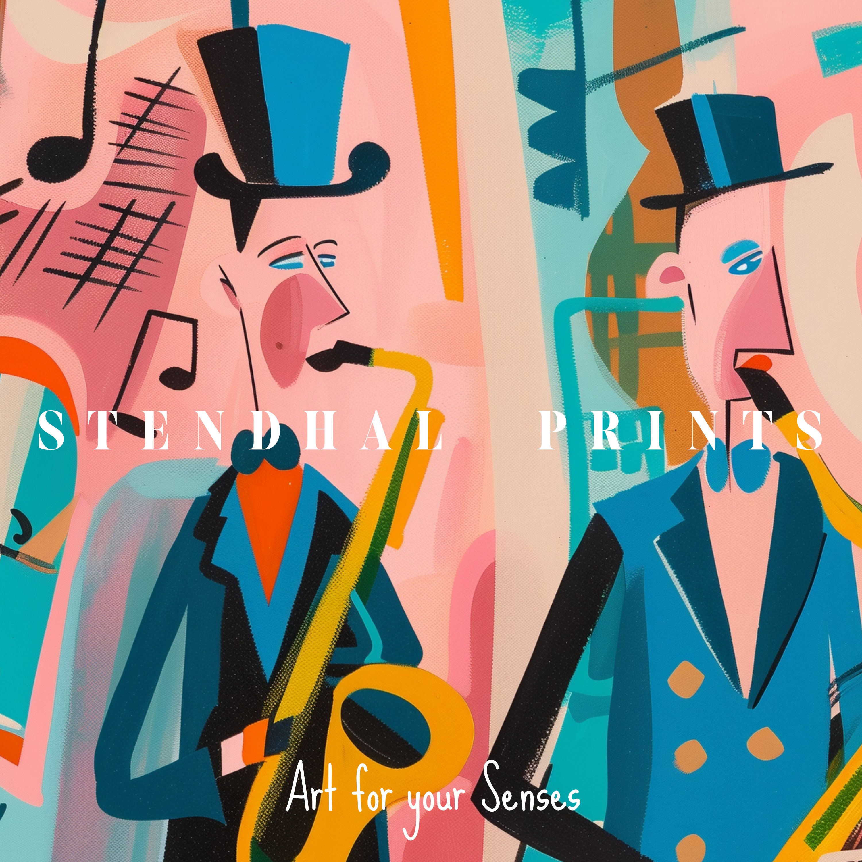 Colorful "dreamy Duet" Art | Musical Instrument | Jazz Band Energy ...