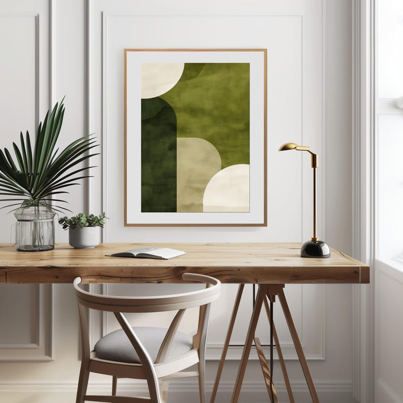 Minimalist Geometric Wall Art Modern Abstract Decor calm Contours ...