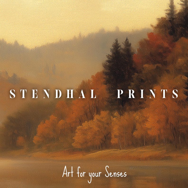 Golden Landscape Wall Art | "golden River" Nature Digital Painting ...