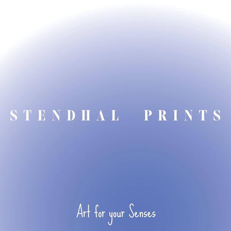 Gradient Blue Serenity Soothing Digital Wall Art Calm Blue Tones ...