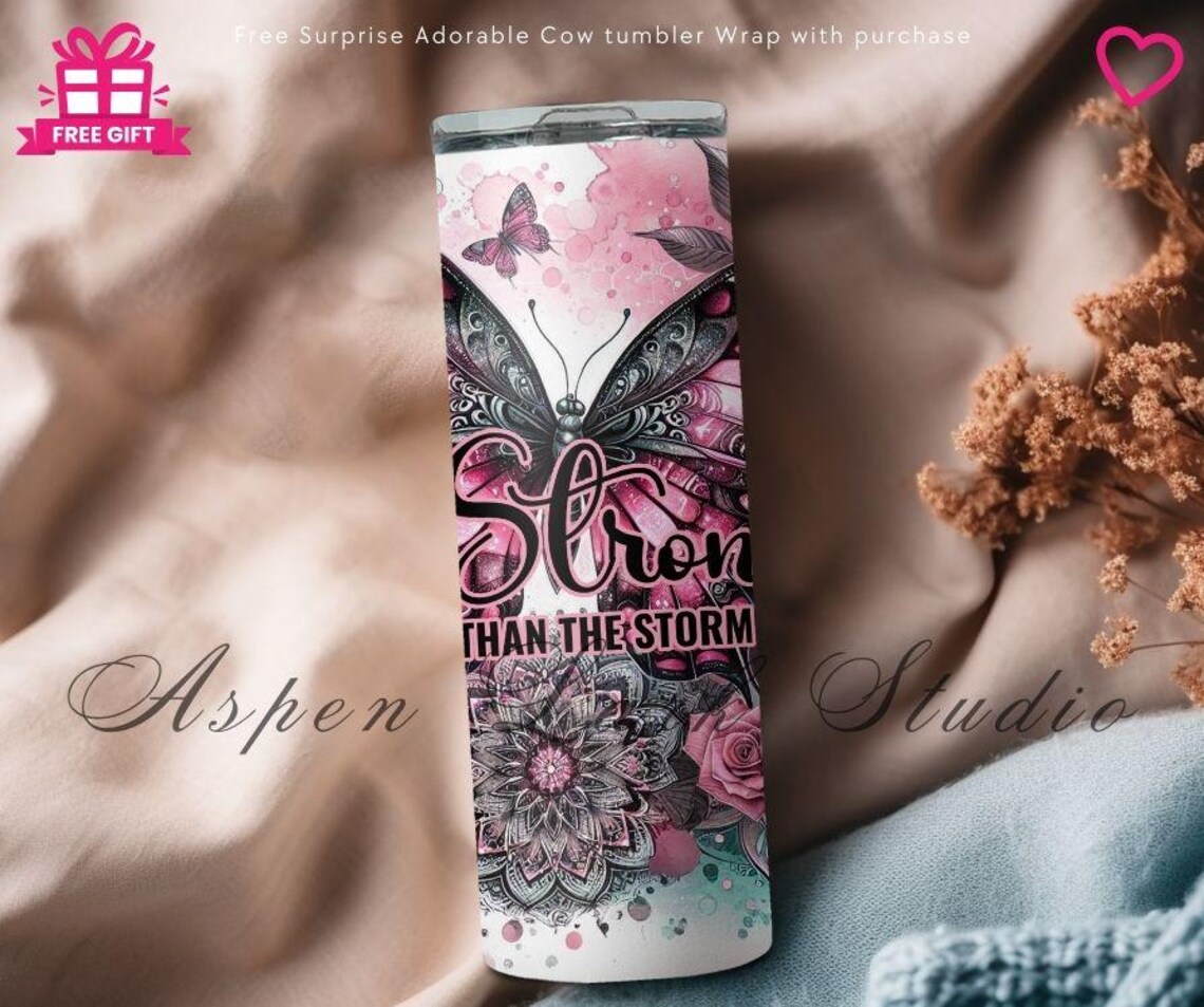 Stronger Than the Storm 20oz Tumbler Wrap Inspirational Quote Tumbler ...