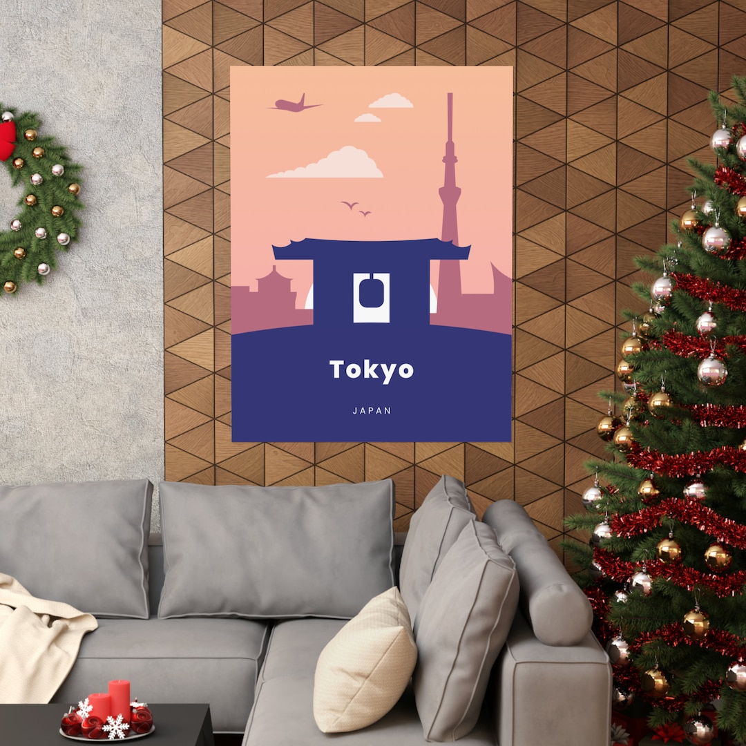 Urban Tokyo Cityscape Wall Decor Vertical Art Prints, Minimalist, Wall ...