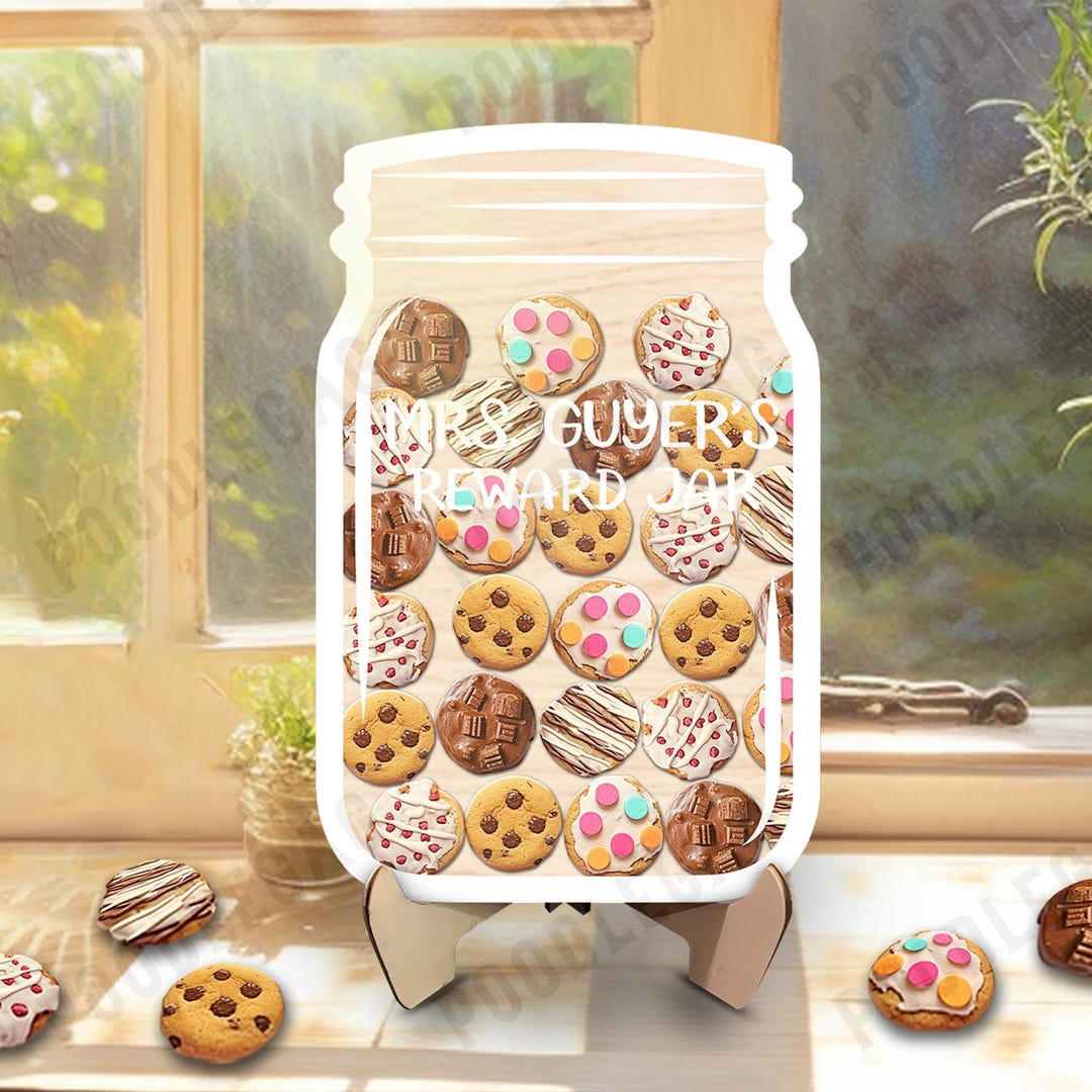 Personalized Reward Jar for Kids, Custom Tokens Teacher Jar, Cookies ...
