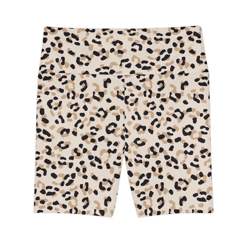 Leopard Print Biker Shorts: High-waisted Activewear - Etsy