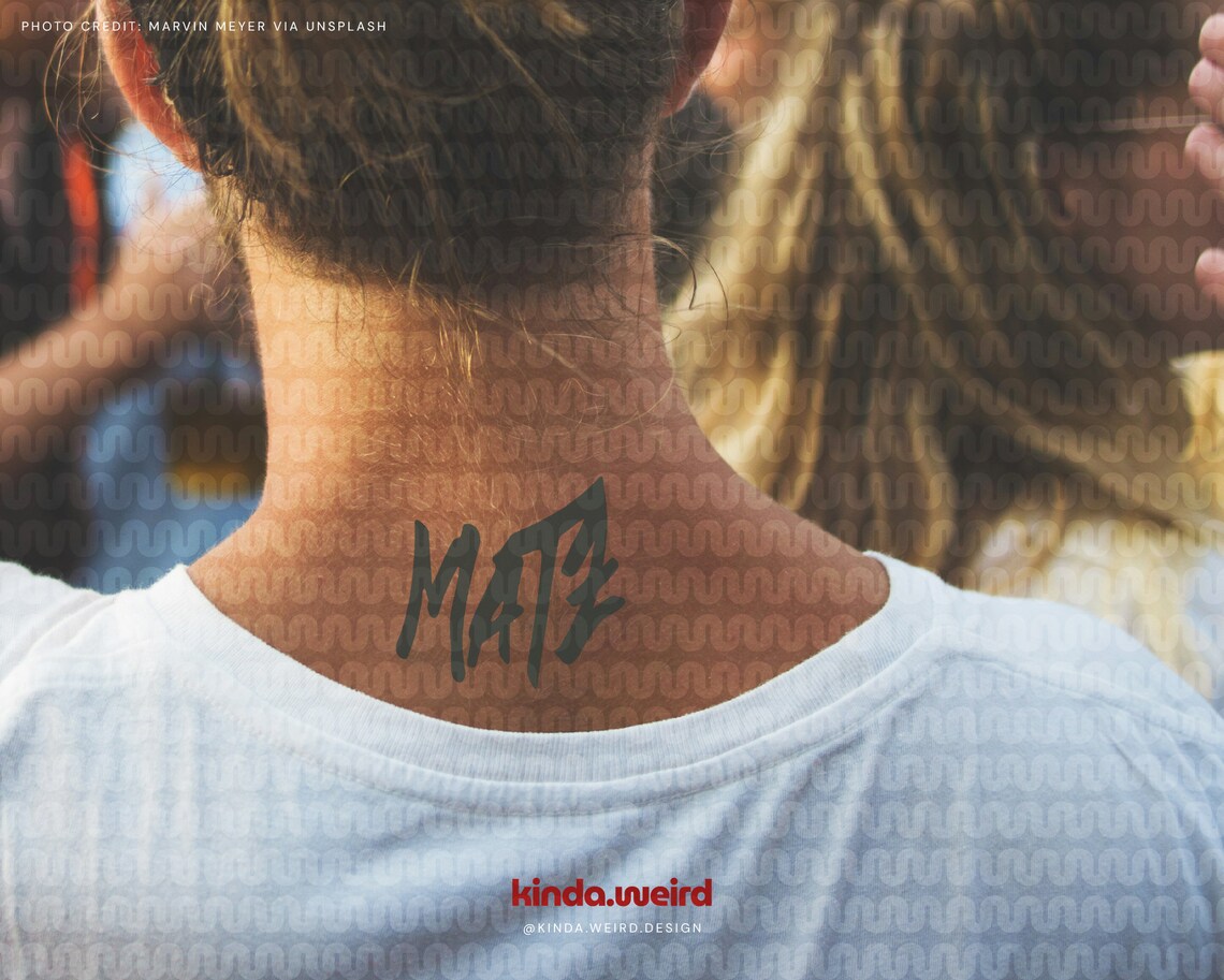 Ateez Matz Neck Tattoo Printable Files: Music Video Inspired PNG, JPG ...