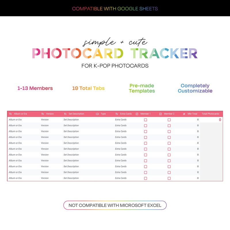 Ateez Photocards Template - Etsy