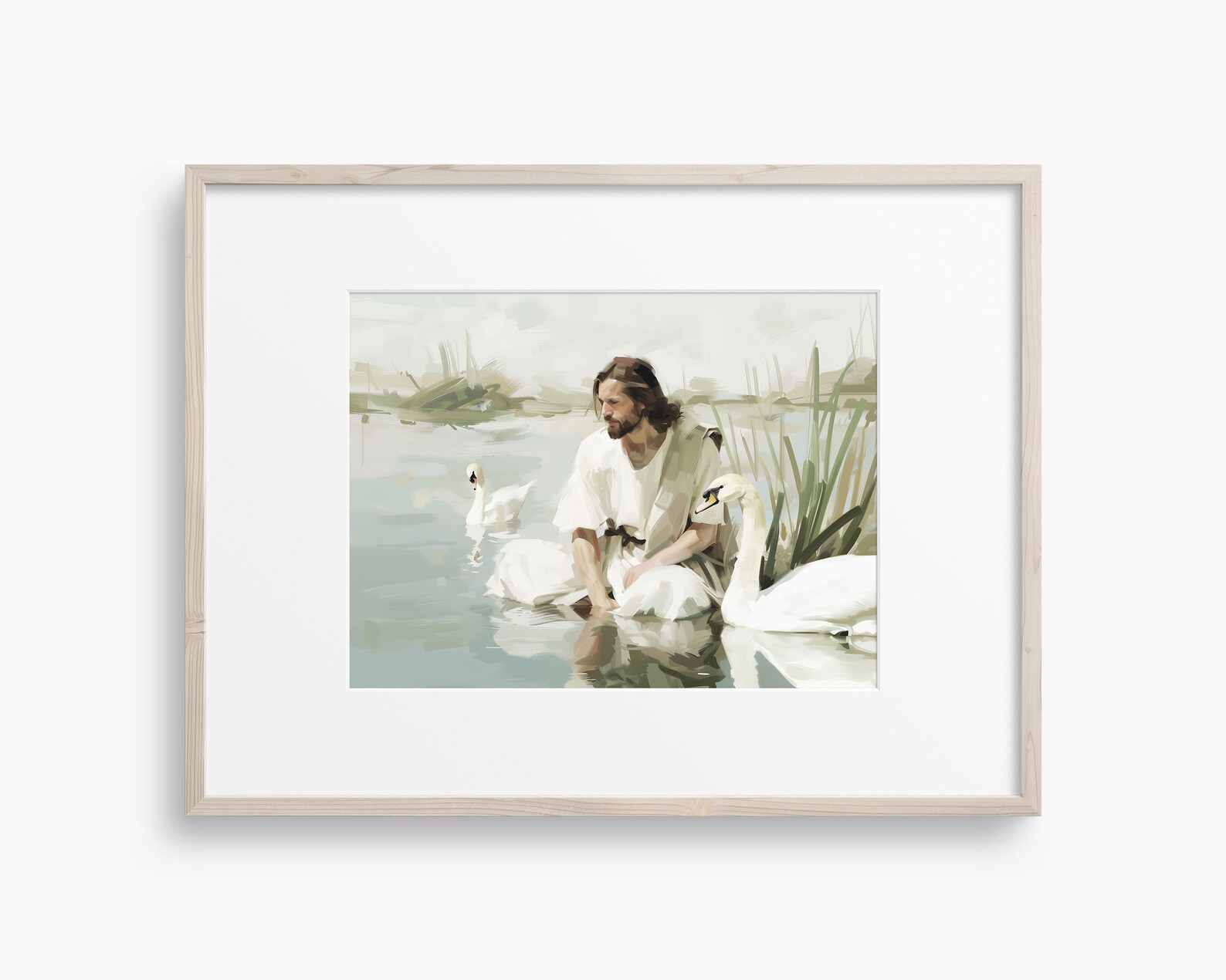 Wildlife's Sanctuary Printable Jesus Art Poster Christian Art Print ...