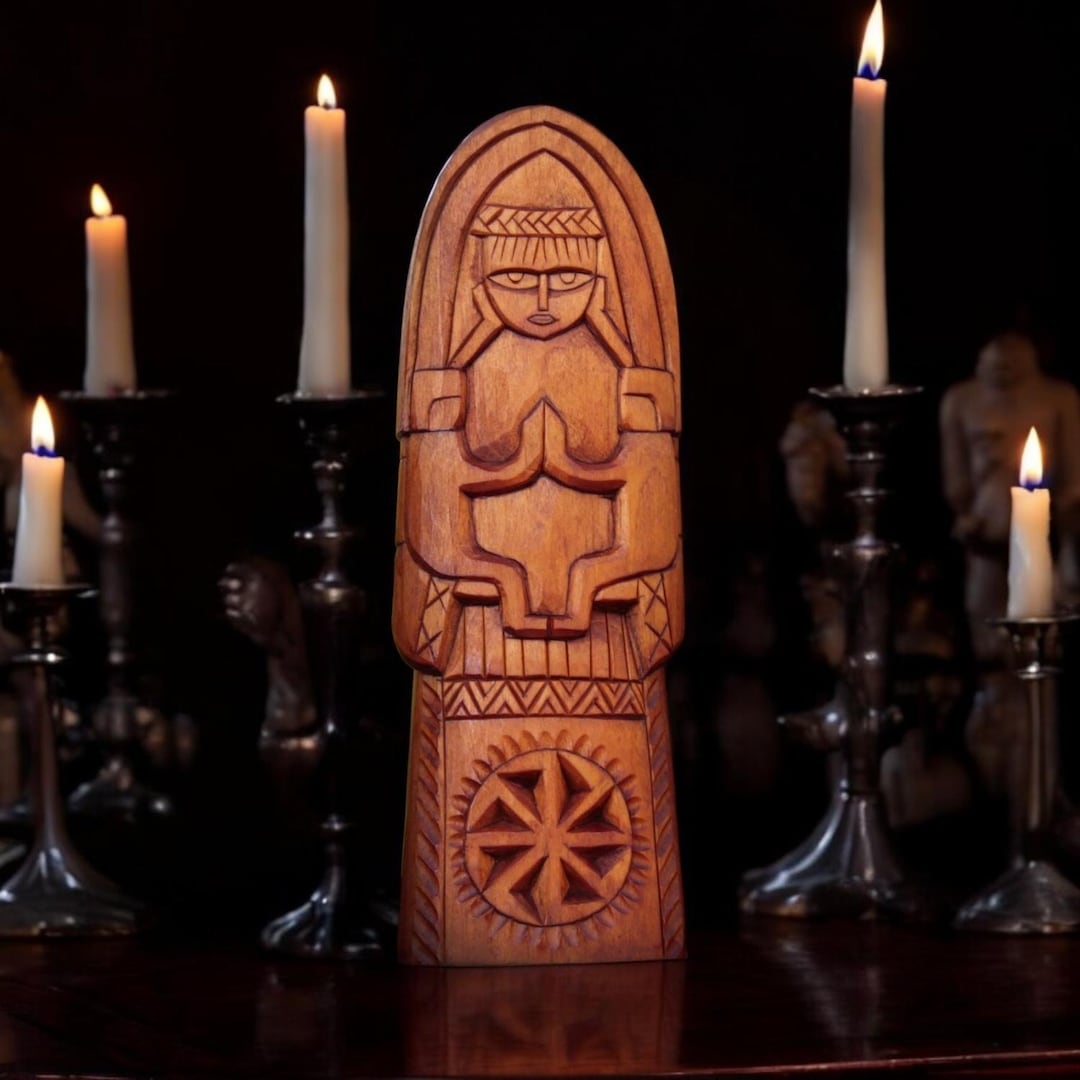 Lada Slavic Statue Perun Idol Pagan Slavic Goddess Talisman Wooden ...