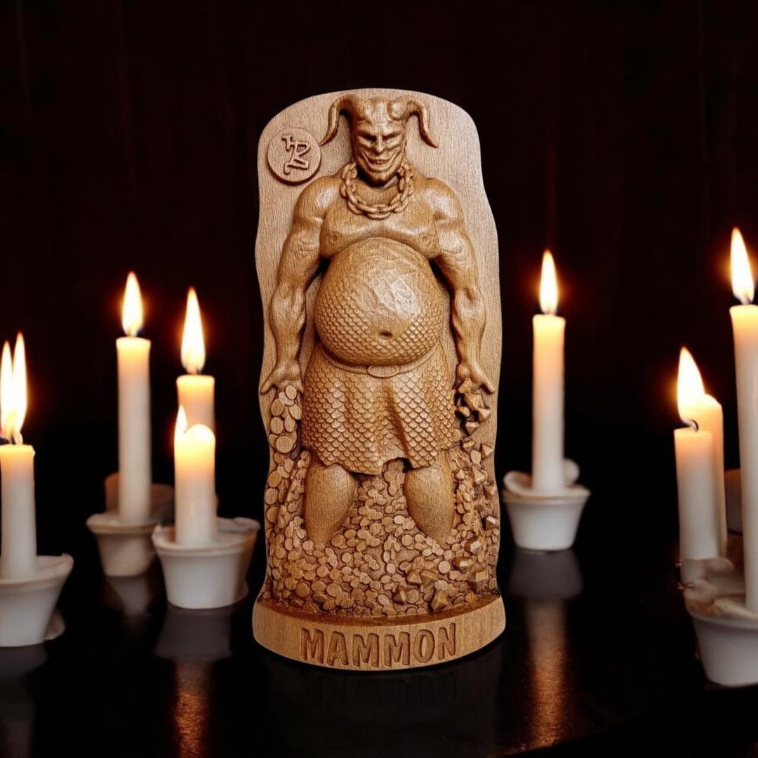 Horned God Demon Mammon Money Spell Occult Decor Occult Art Mammon ...