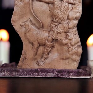 Skadi Statue Skathi Skade Devana Goddess of Hunting Norse Gods Wood ...