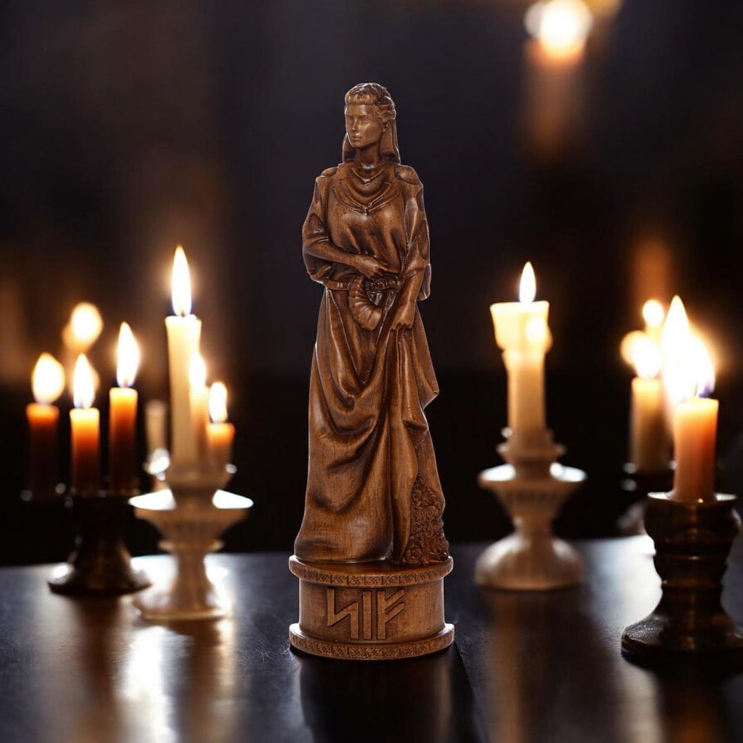 Sif Norse Pagan Goddess Statue for Asatru Altar Kit and Heathen Ritual ...