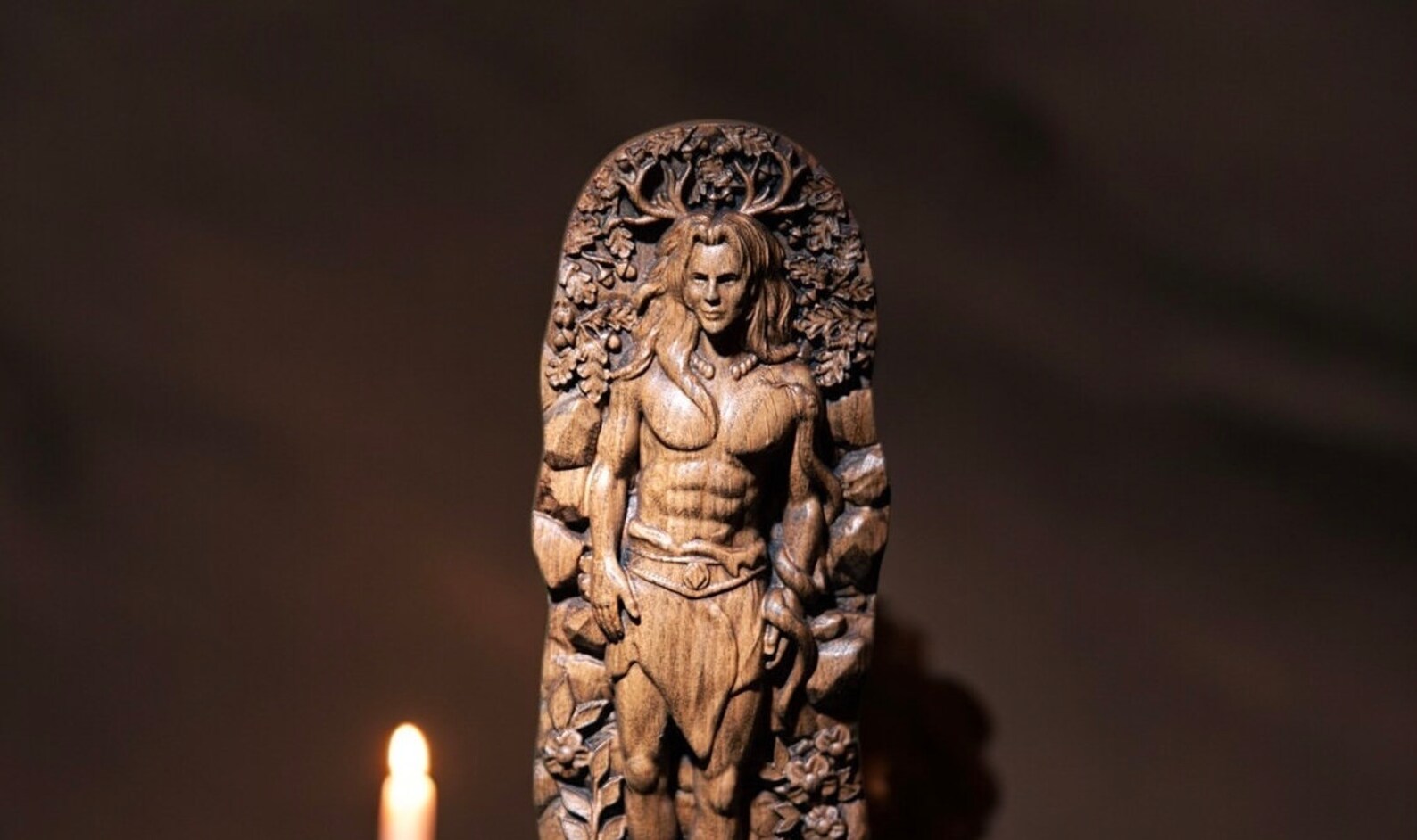 Cernunnos Statue Cernun Horned God Celtic God Pagan God Wiccan Wicca Altar Druid Witchcraft ...