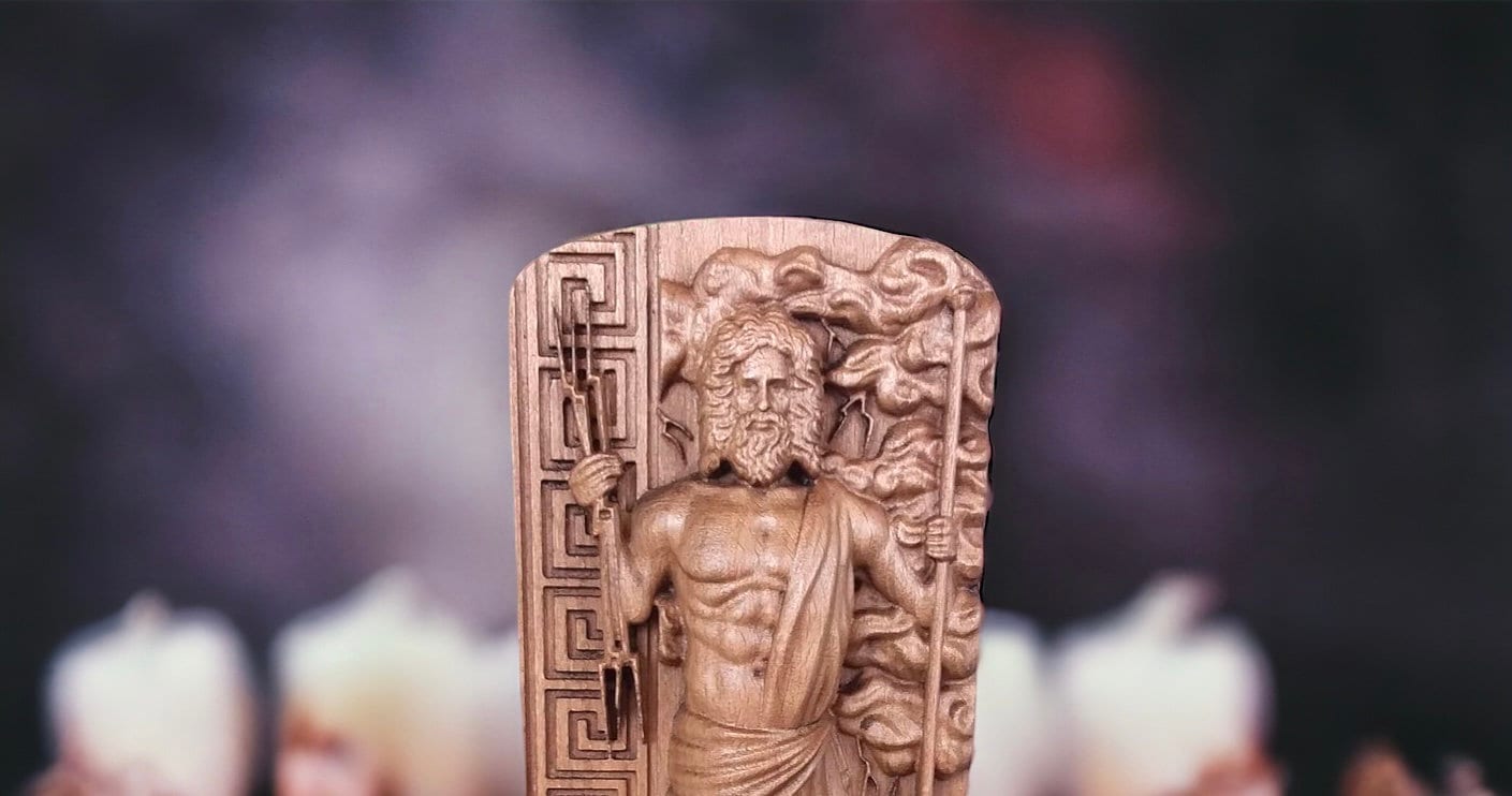 Zeus Statue Ancient Greek God Zeus Altar Statue Greek Roman King God ...