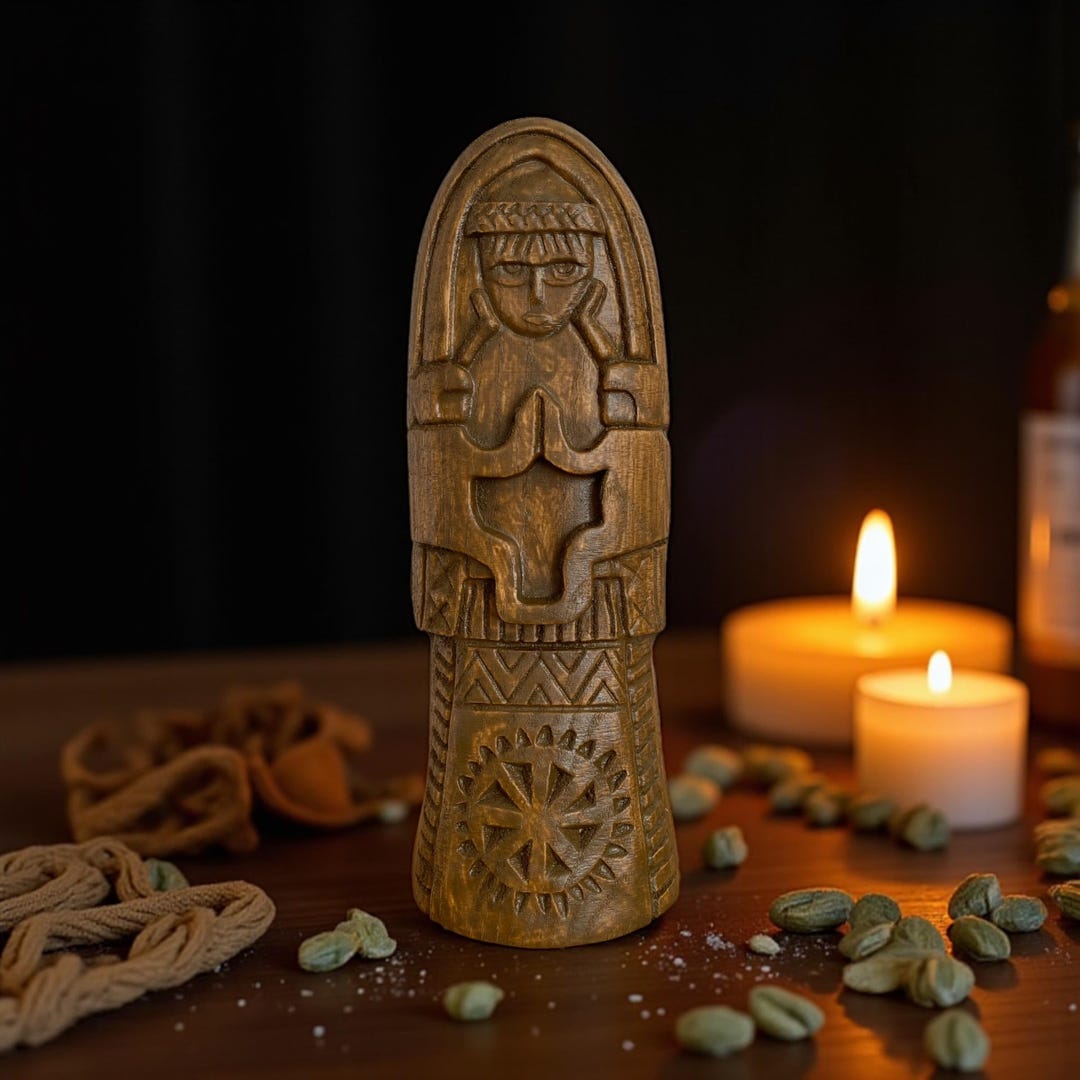 Lada Slavic Statue Perun Idol Pagan Slavic Goddess Talisman Wooden ...