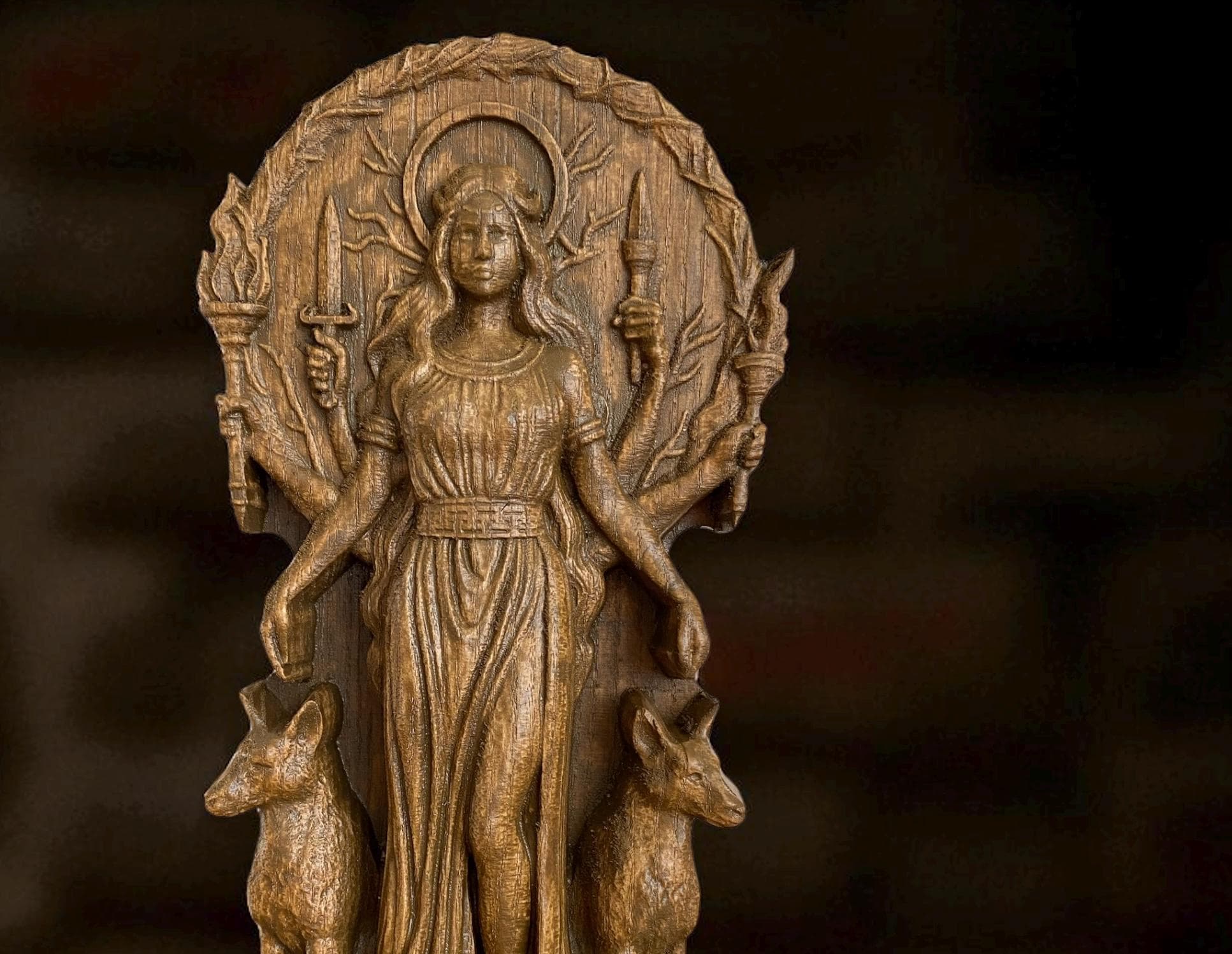 Hecate Statue Greek Goddess Hexe for Pagan Home Altar Folklore Statue ...