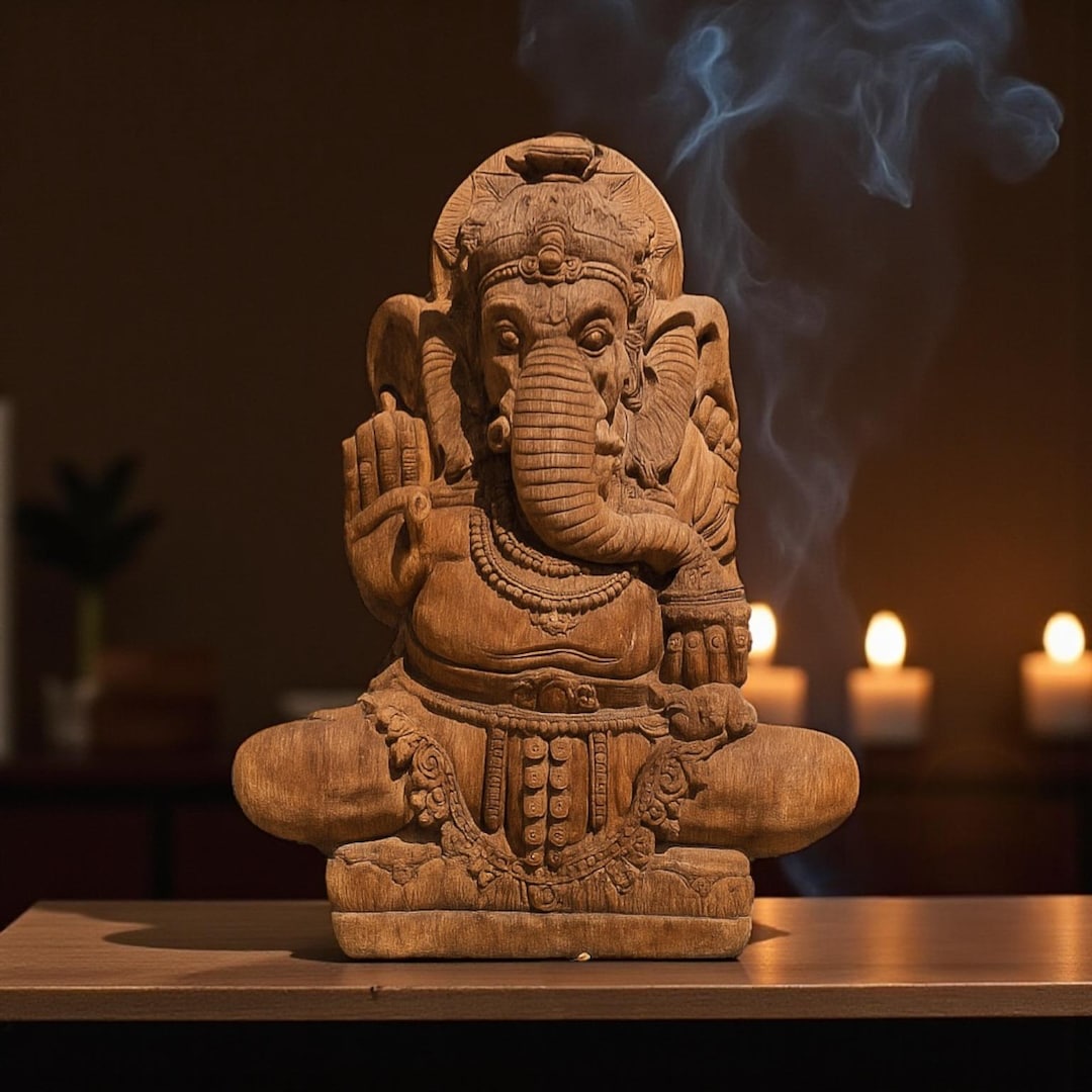 Lord Ganesha Sitting Ganesh Statue Hindu Elephant God Good Luck God ...