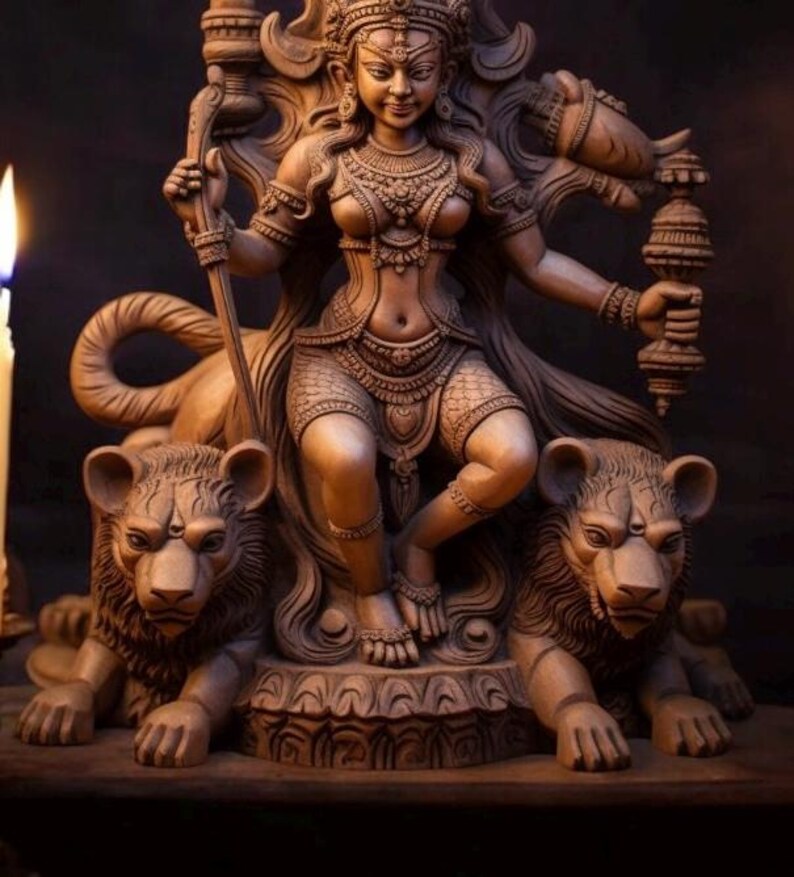 Goddess Durga Statue Symbol of Strength and Protection Durga Maa Statue Amba Idol Shaila Putri ...
