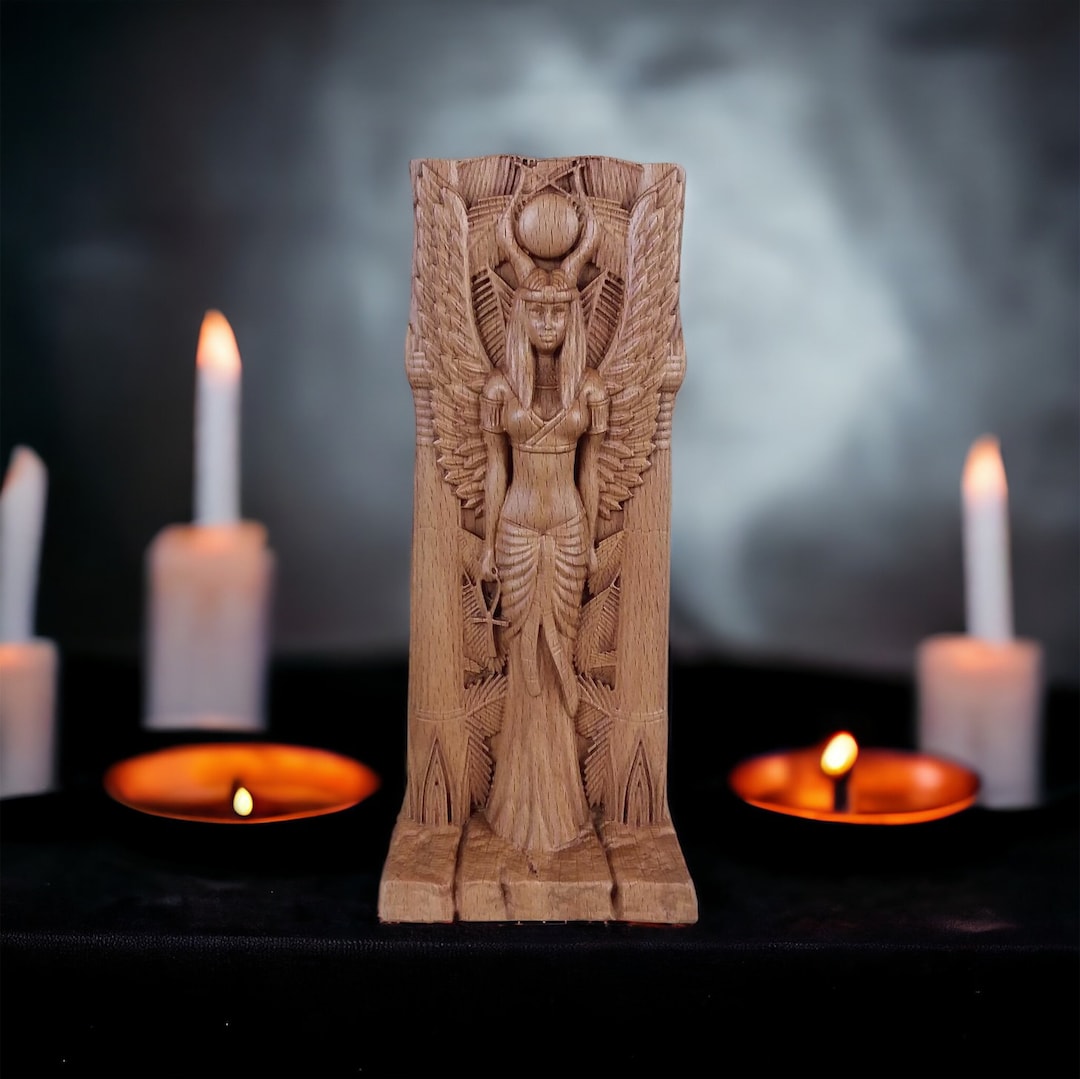 Egyptian Goddess Isis Wings Statue Isis Sculpture Isis Statue Altar ...